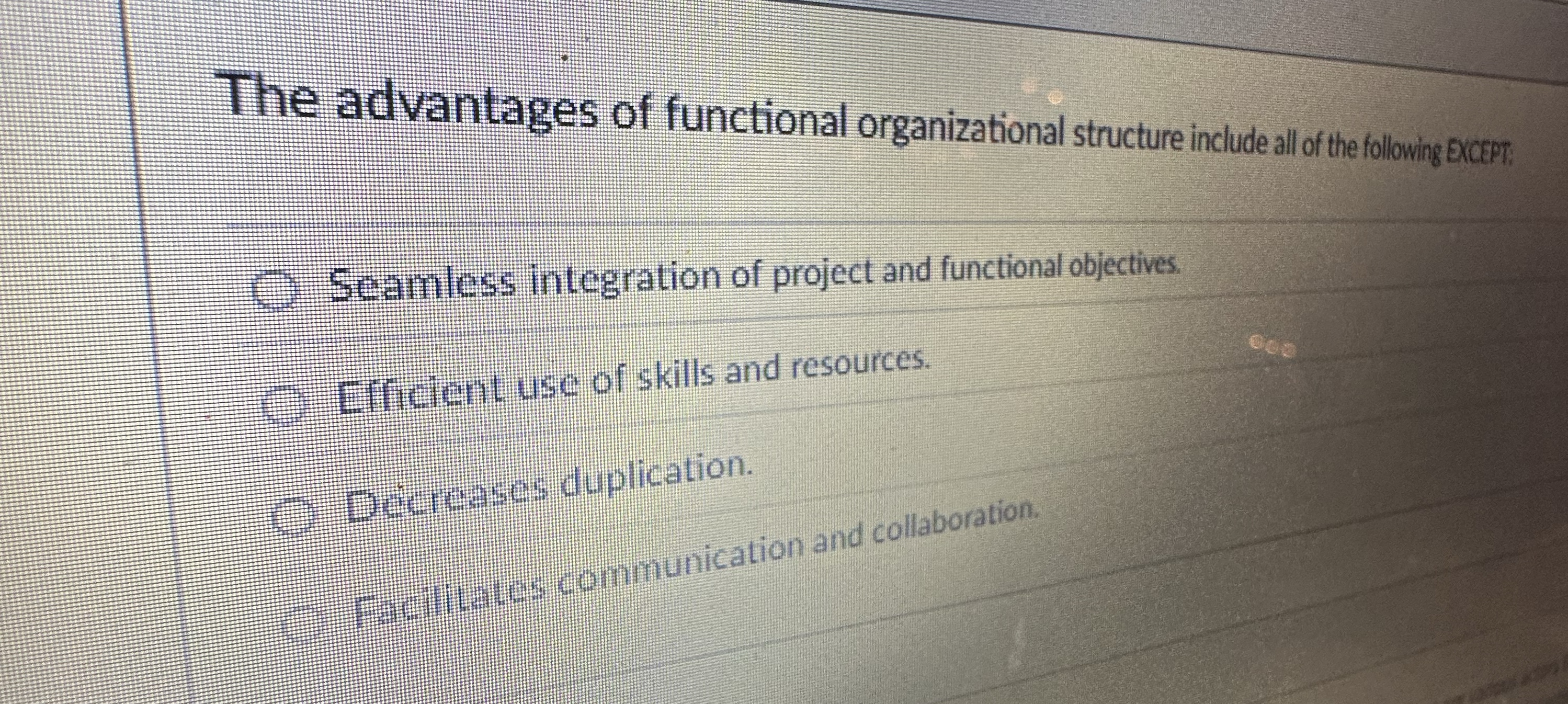 Solved The advantages of functional organizational structure | Chegg.com