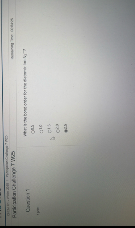 Solved CHEM 120 - ﻿Winter 2025 / ﻿Participation Challenge 7 | Chegg.com