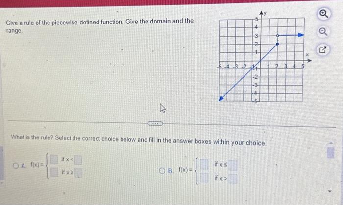Solved Give a rule of the piecewise-defined function. Give | Chegg.com