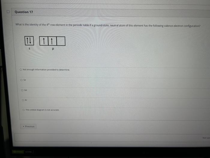 Solved What is the identity of the 4th row element in the | Chegg.com