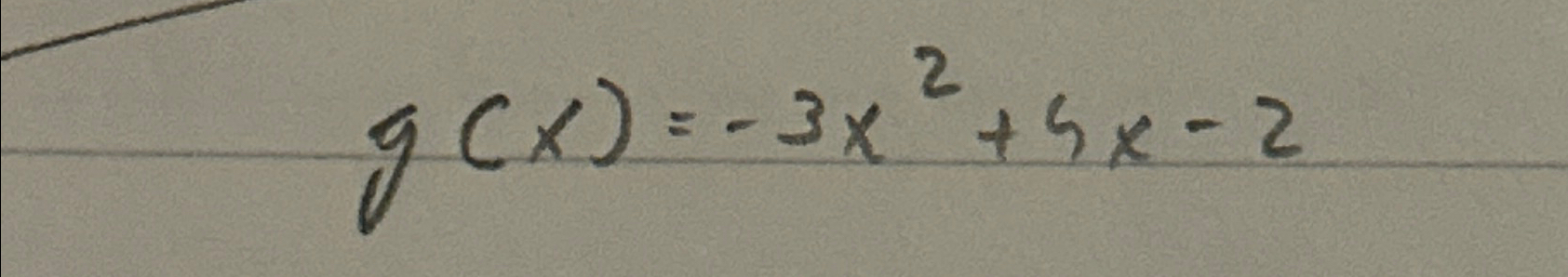 Solved Find your summary vertex g(x)=-3x2+4x-2 | Chegg.com