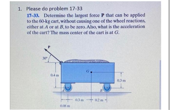 Solved Please do problem 17−33 17-33. Determine the largest | Chegg.com