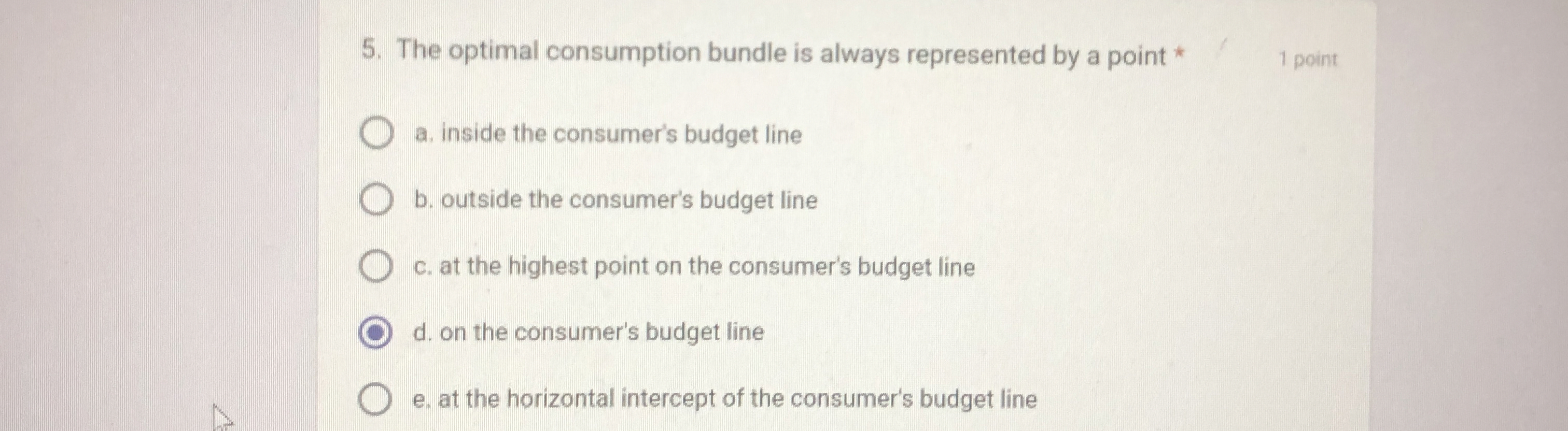 Solved The optimal consumption bundle is always represented | Chegg.com
