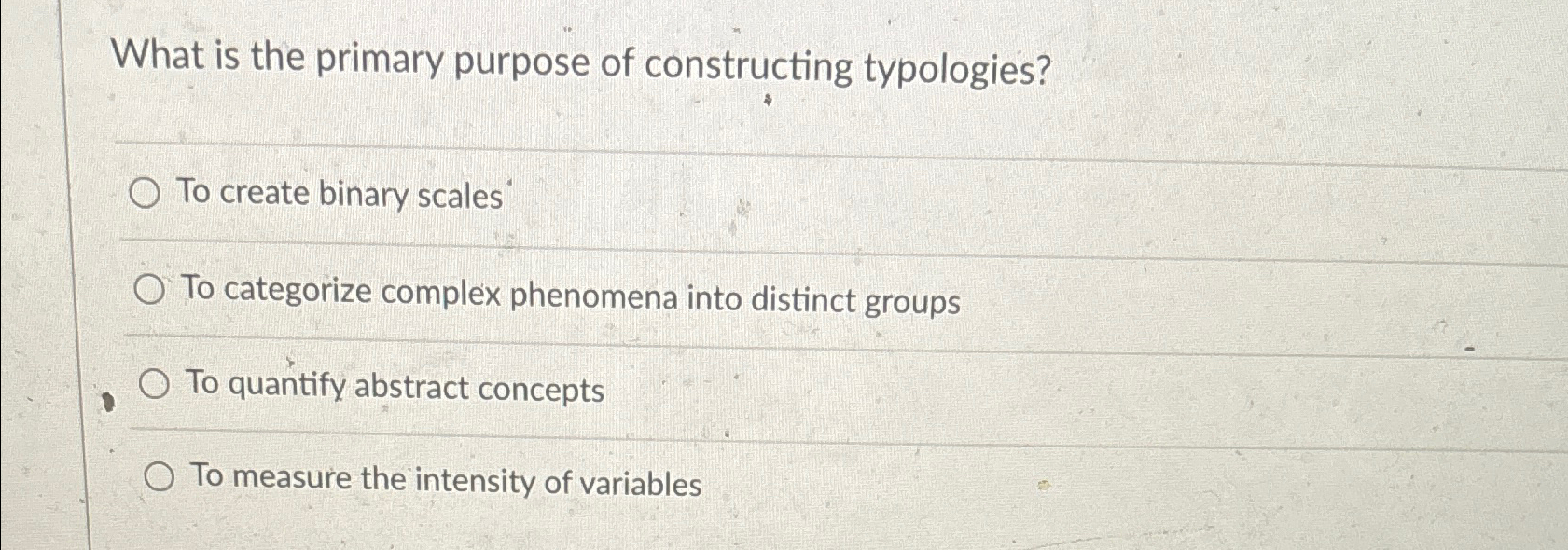 Solved What is the primary purpose of constructing | Chegg.com