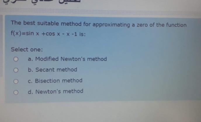 Solved Using the bisection method on the function f(x)= | Chegg.com