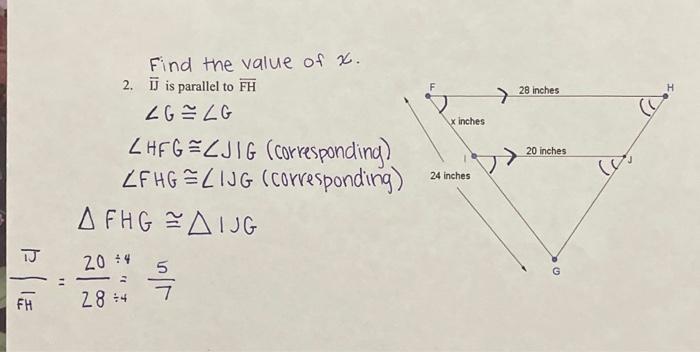 Solved ∠G≅∠G∠HFG≅∠JIG (corresponding) ∠FHG≅∠IJ( | Chegg.com