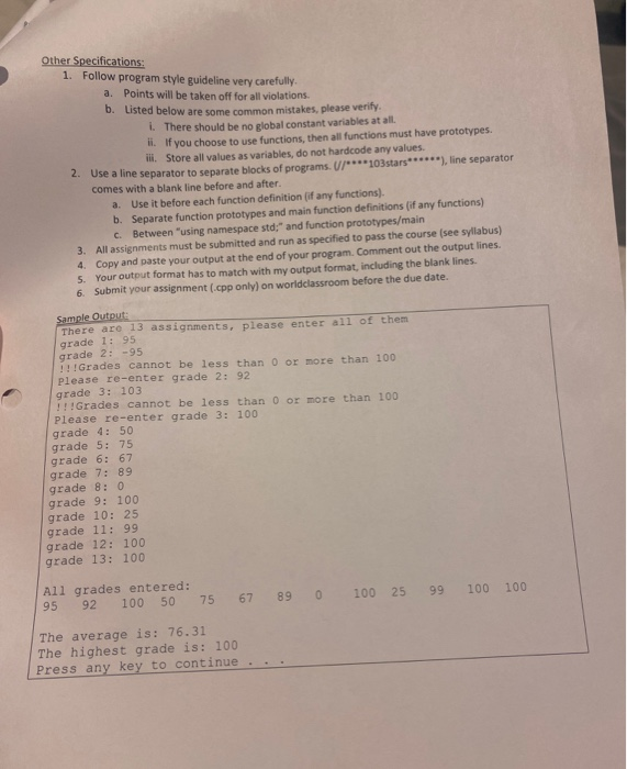 Solved Uglam Description: *The objective of this programming | Chegg.com