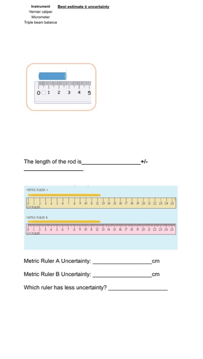 Solved Figure 8: Parts of a triple beam balance Part I: | Chegg.com
