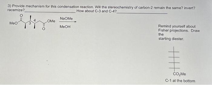 Solved 3) Provide mechanism for this condensation reaction. | Chegg.com