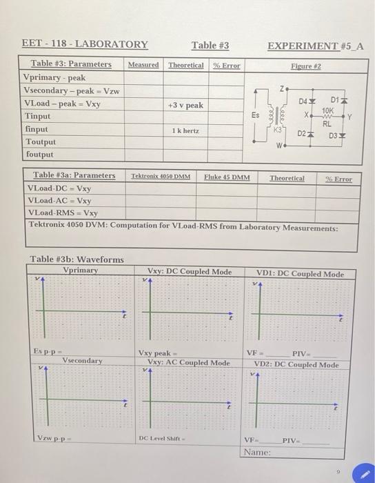 Solved EET - 118 - LABORATORY | Chegg.com