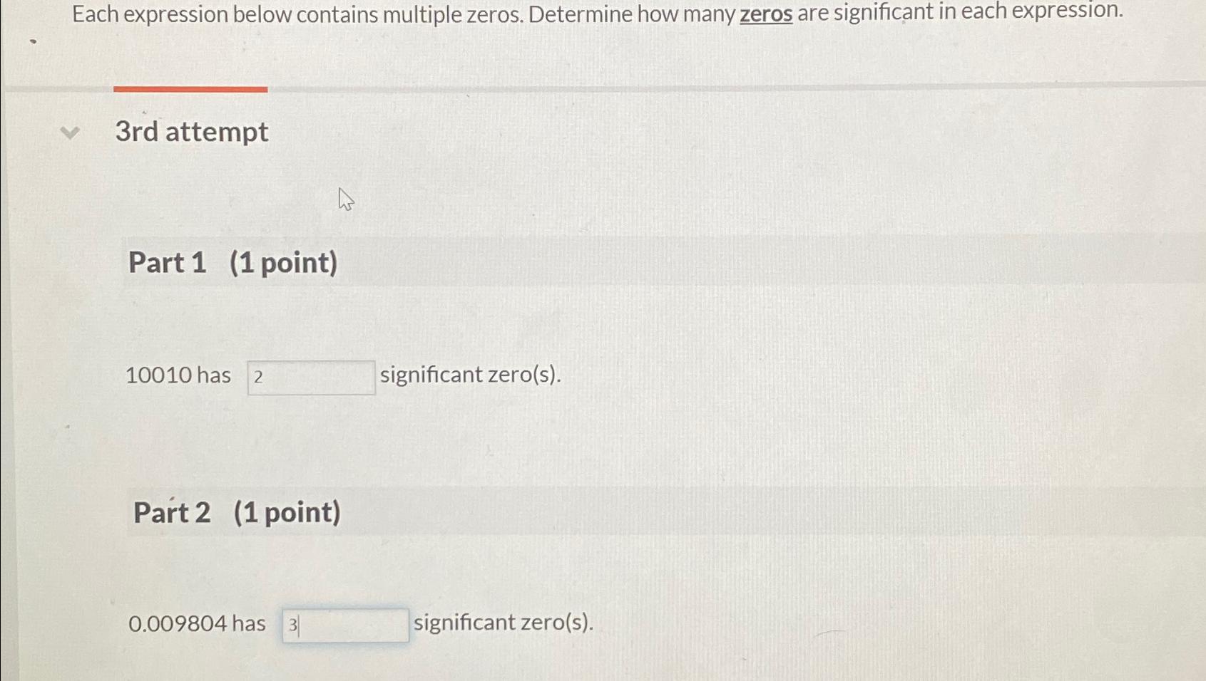 Solved Each expression below contains multiple zeros. | Chegg.com