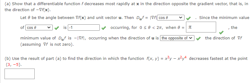 Solved (a) ﻿Show that a differentiable function f decreases | Chegg.com