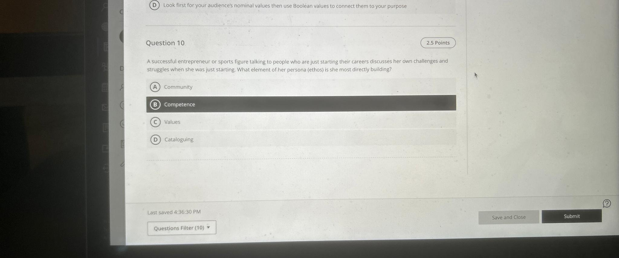 Solved (D)Look first for your audience's nominal values then | Chegg.com