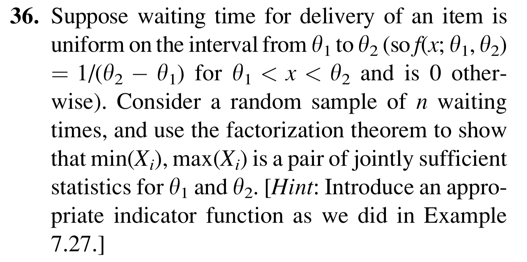 Solved Suppose waiting time for delivery of an item is | Chegg.com