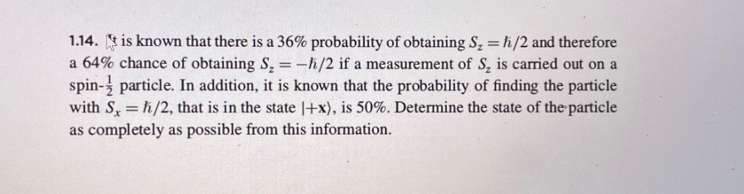 Solved 1.14. 4 is known that there is a 36% probability of | Chegg.com