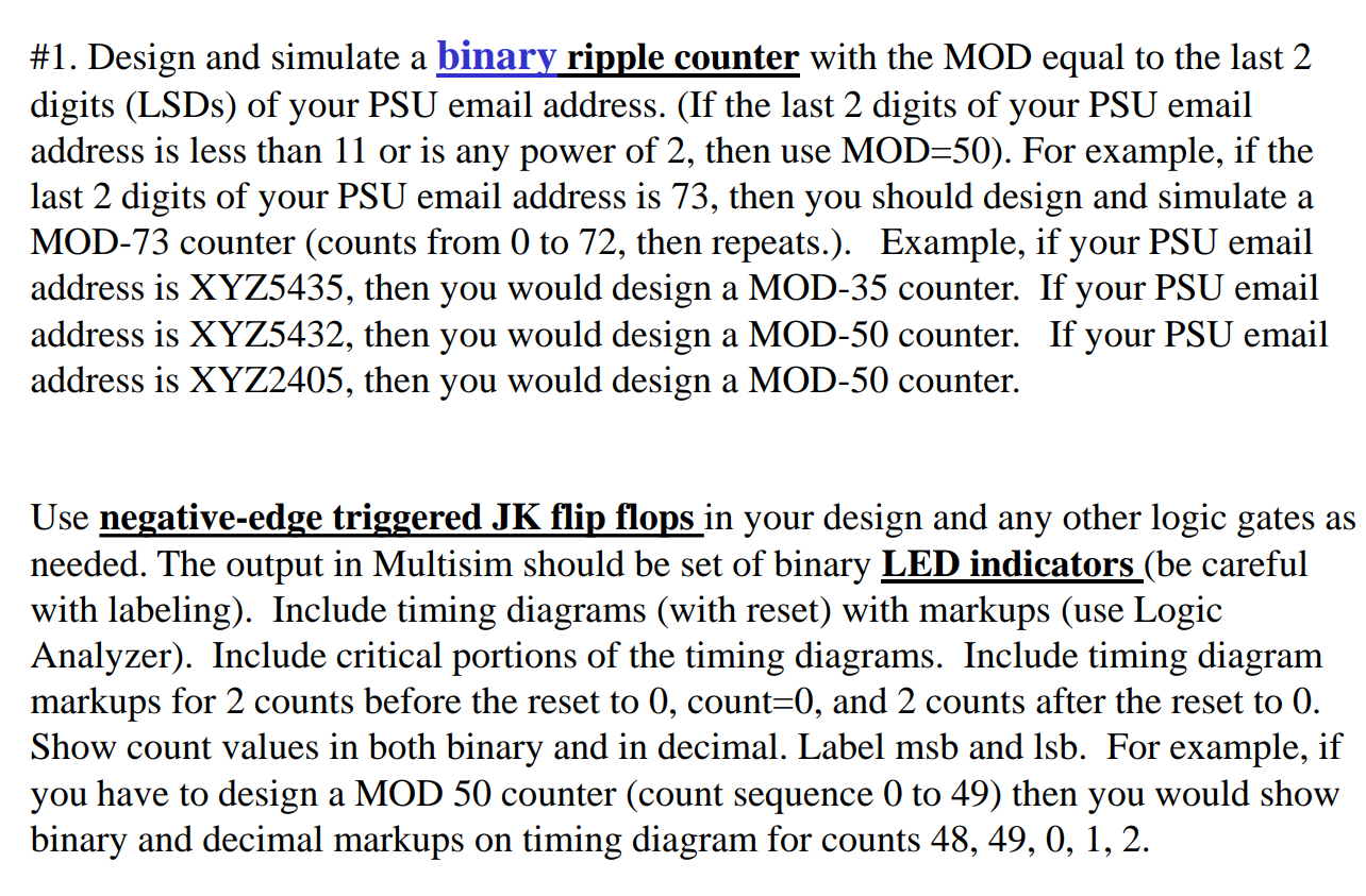 Solved Last 2 ﻿digits is 89#1. ﻿Design and simulate a binary | Chegg.com