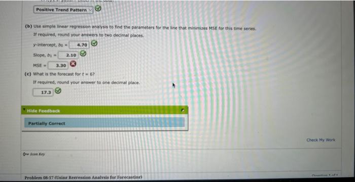 Solved (b) Use simple linear regression analysis to find the | Chegg.com