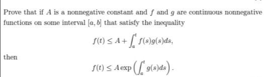 Solved Prove that if A is a nonnegative constant and f and g | Chegg.com