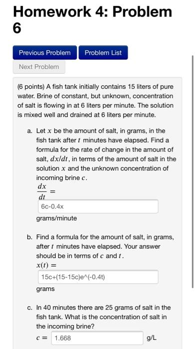 Solved Homework 4 Problem 1 Problem List Previous Problem 5178