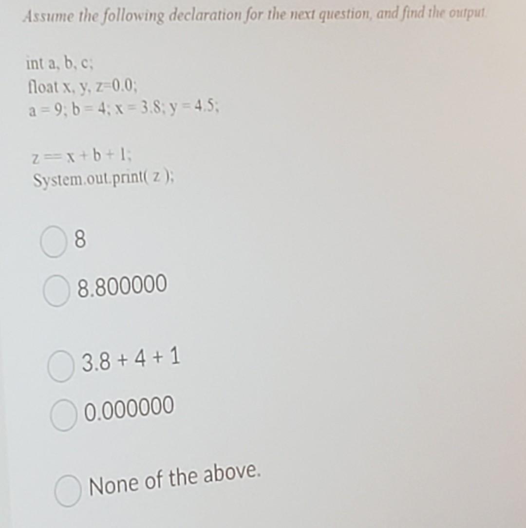 Solved Assume the following declaration for the next | Chegg.com