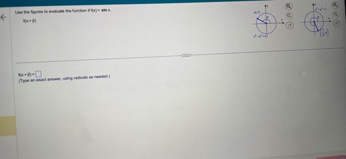 Solved Use the figures to evaluate the function if t(x)=sinx | Chegg.com