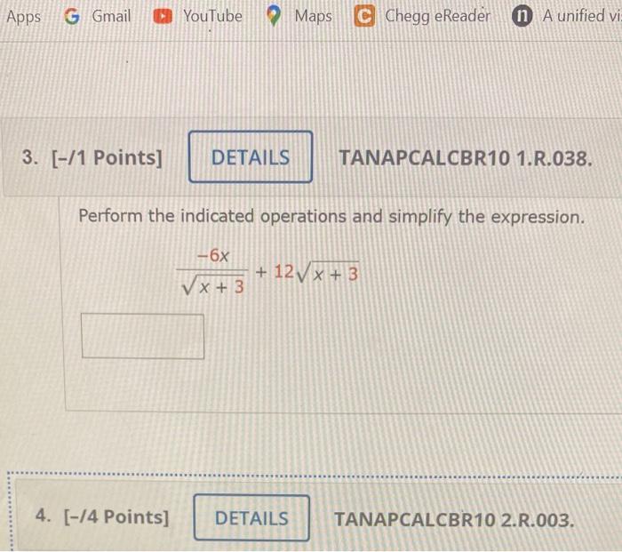 Solved Apps G Gmail YouTube Maps C Chegg eReader n A unified | Chegg.com
