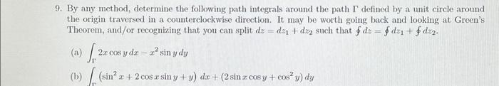 Solved 9. By any method, determine the following path | Chegg.com