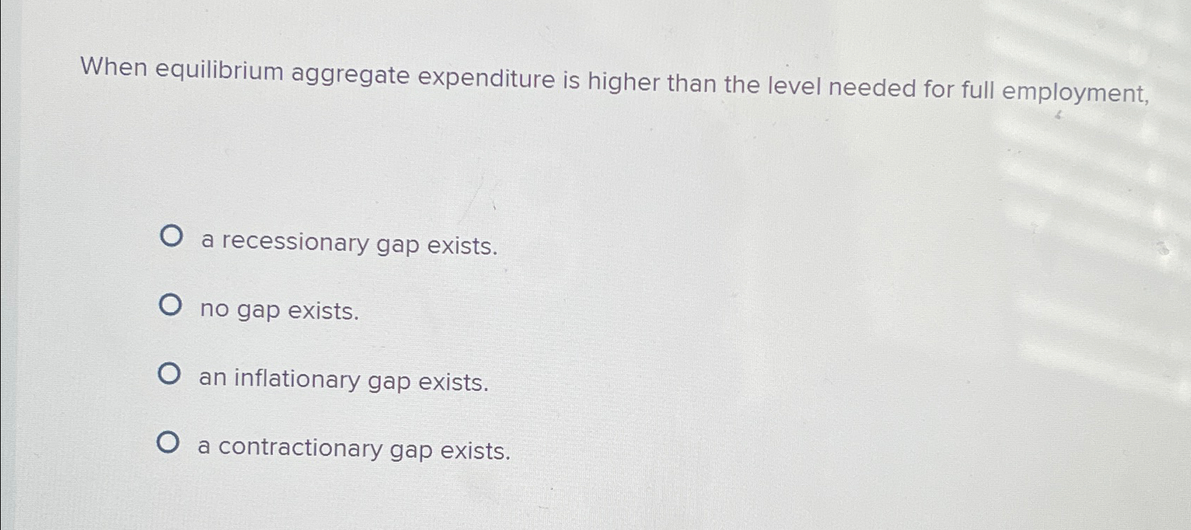 Solved When equilibrium aggregate expenditure is higher than | Chegg.com