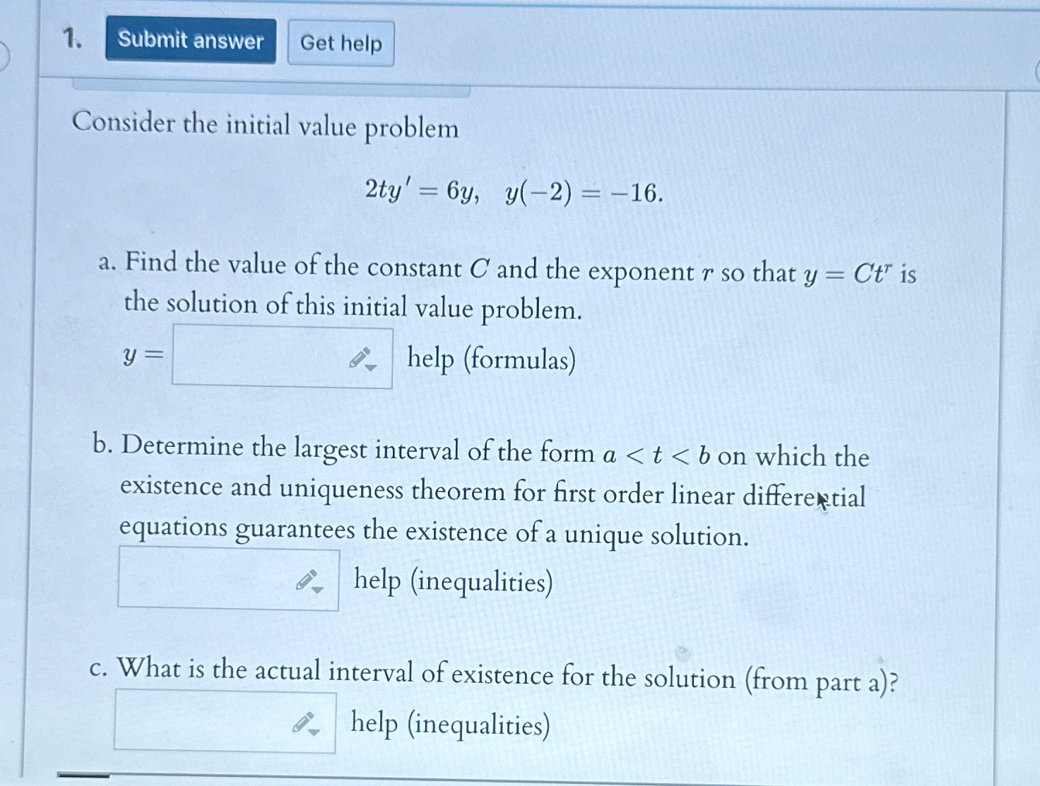 Solved Consider the initial value | Chegg.com