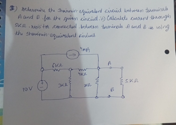 Solved Determine the Theirnin equivabent circuit between | Chegg.com
