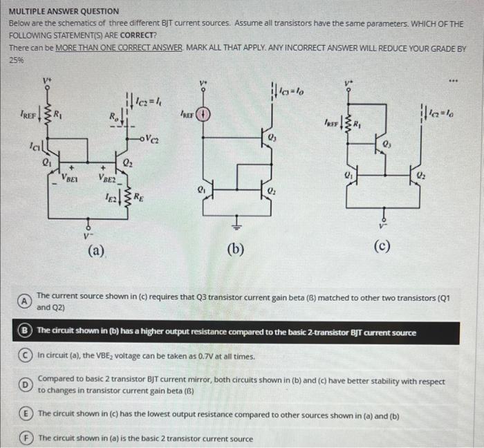 MULTIPLE ANSWER QUESTION Below are the schematics of | Chegg.com