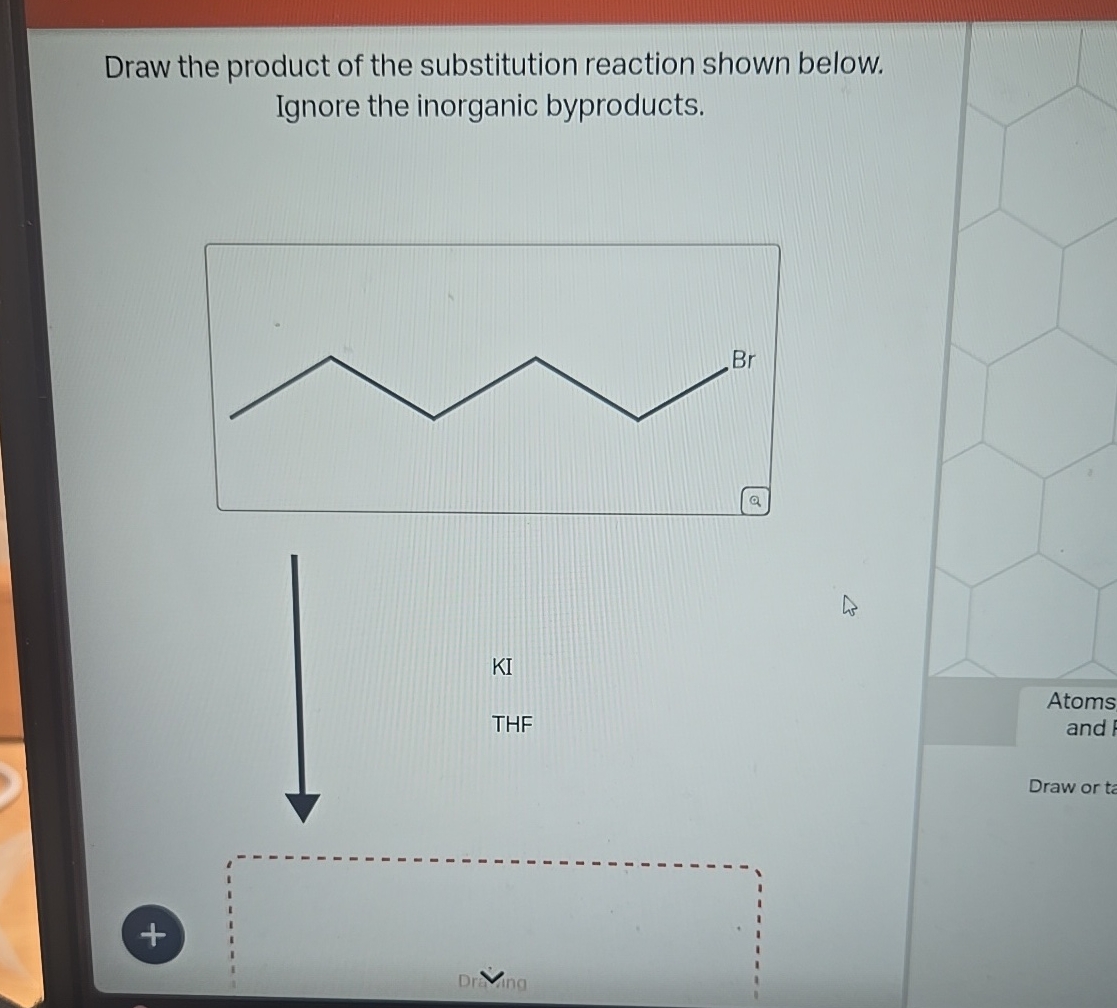 Solved Draw the product of the substitution reaction shown | Chegg.com