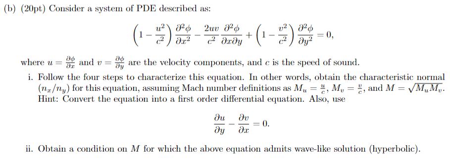 Solved Consider a system of PDE described as: | Chegg.com