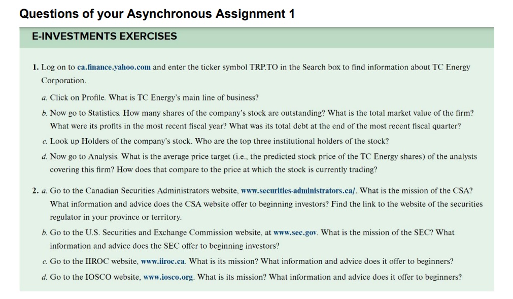 Solved Questions of your Asynchronous Assignment | Chegg.com