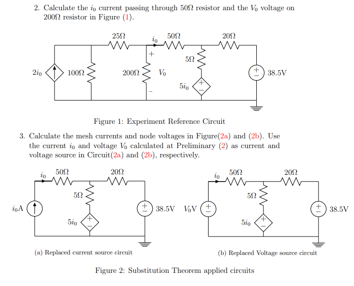Solved Calculate the i0 ﻿current passing through 50Ω | Chegg.com