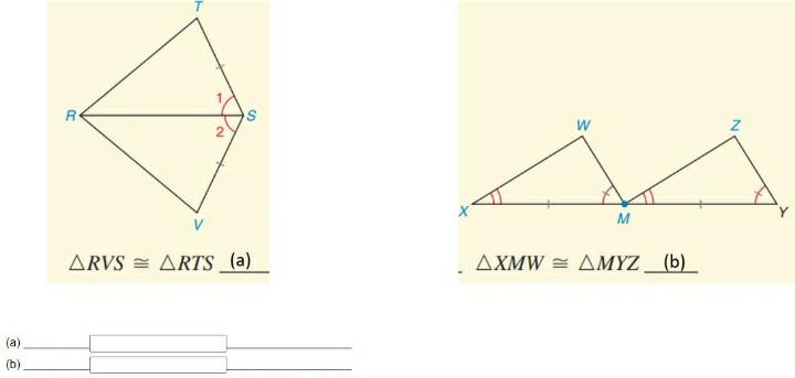 Solved Mention which postulate or theorem would justify | Chegg.com