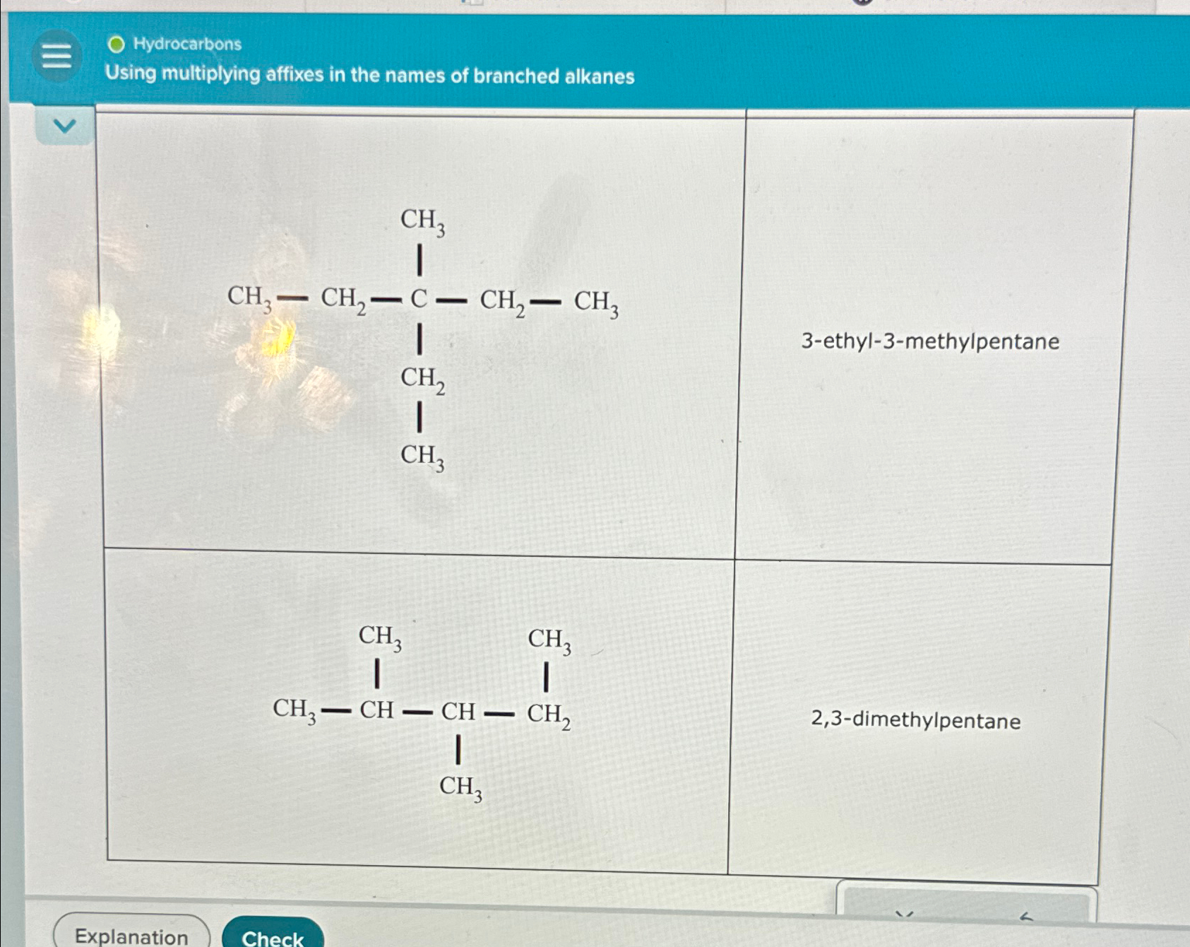 Solved HydrocarbonsUsing multiplying affixes in the names of | Chegg.com
