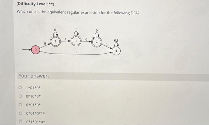 Solved (Difficulty Level: ∗∗ ) Which one is the equivalent | Chegg.com