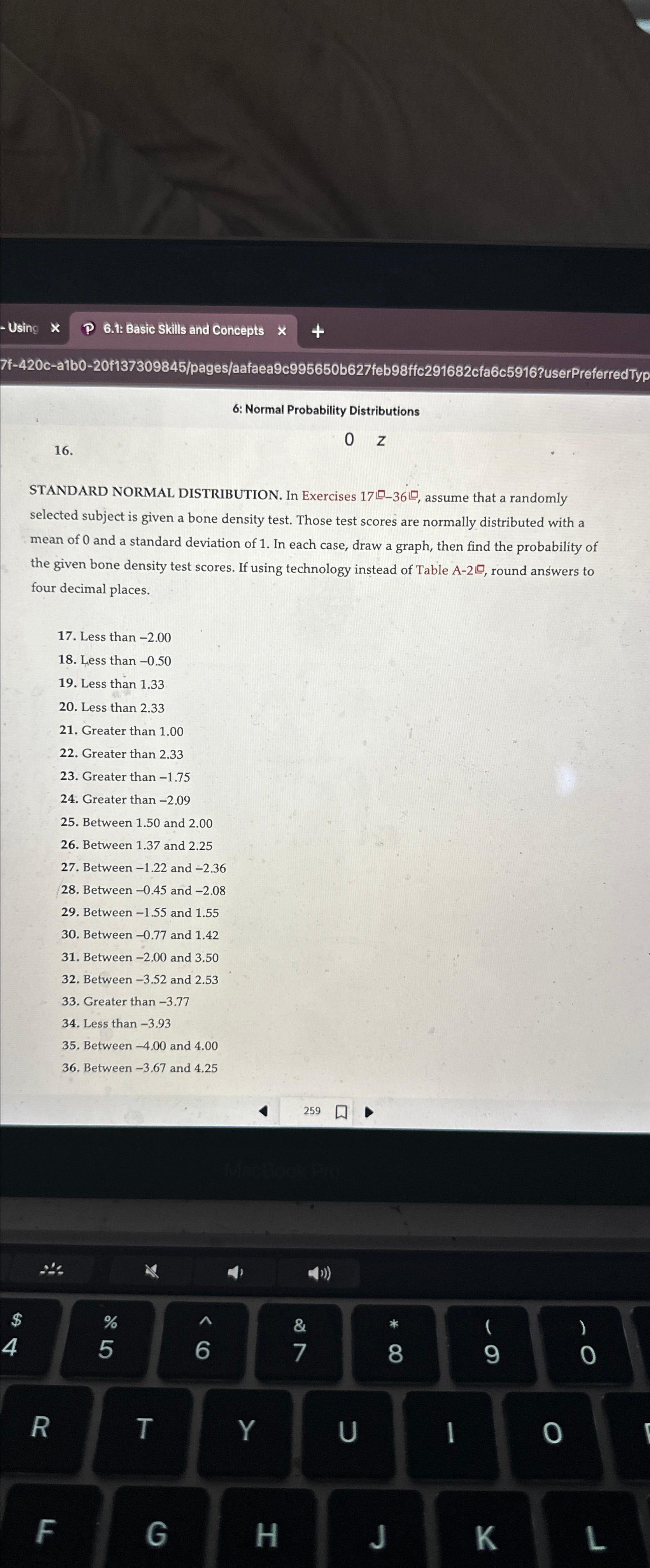 Solved 6: Normal Probability Distributions16.0zSTANDARD | Chegg.com