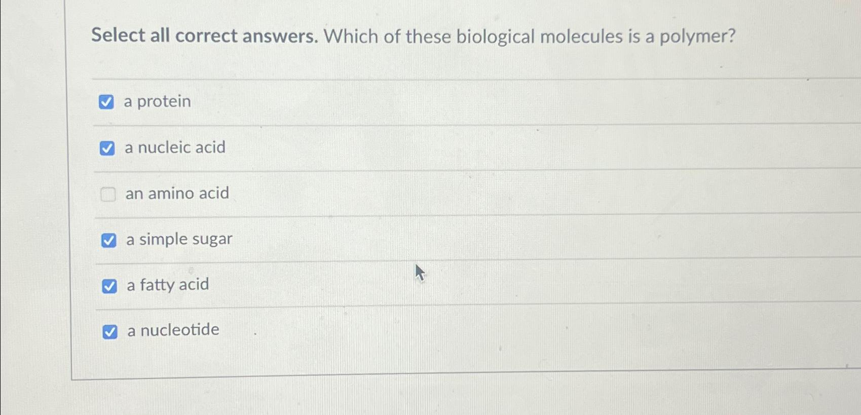 Solved Select all correct answers. Which of these biological | Chegg.com