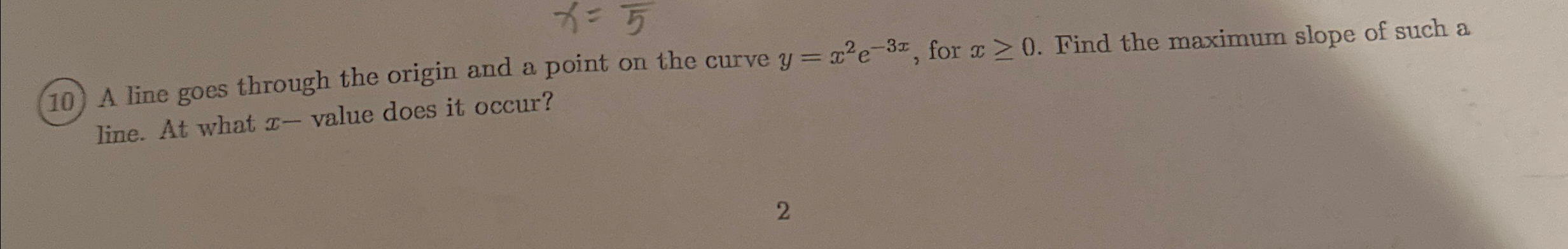 Solved A line goes through the origin and a point on the | Chegg.com