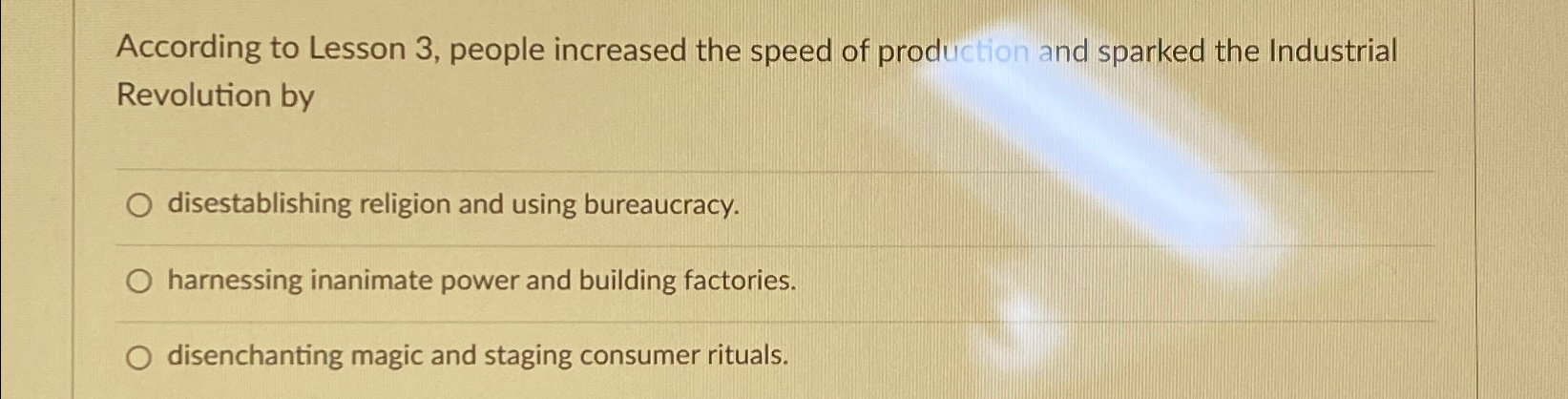 Solved According to Lesson 3, ﻿people increased the speed of | Chegg.com