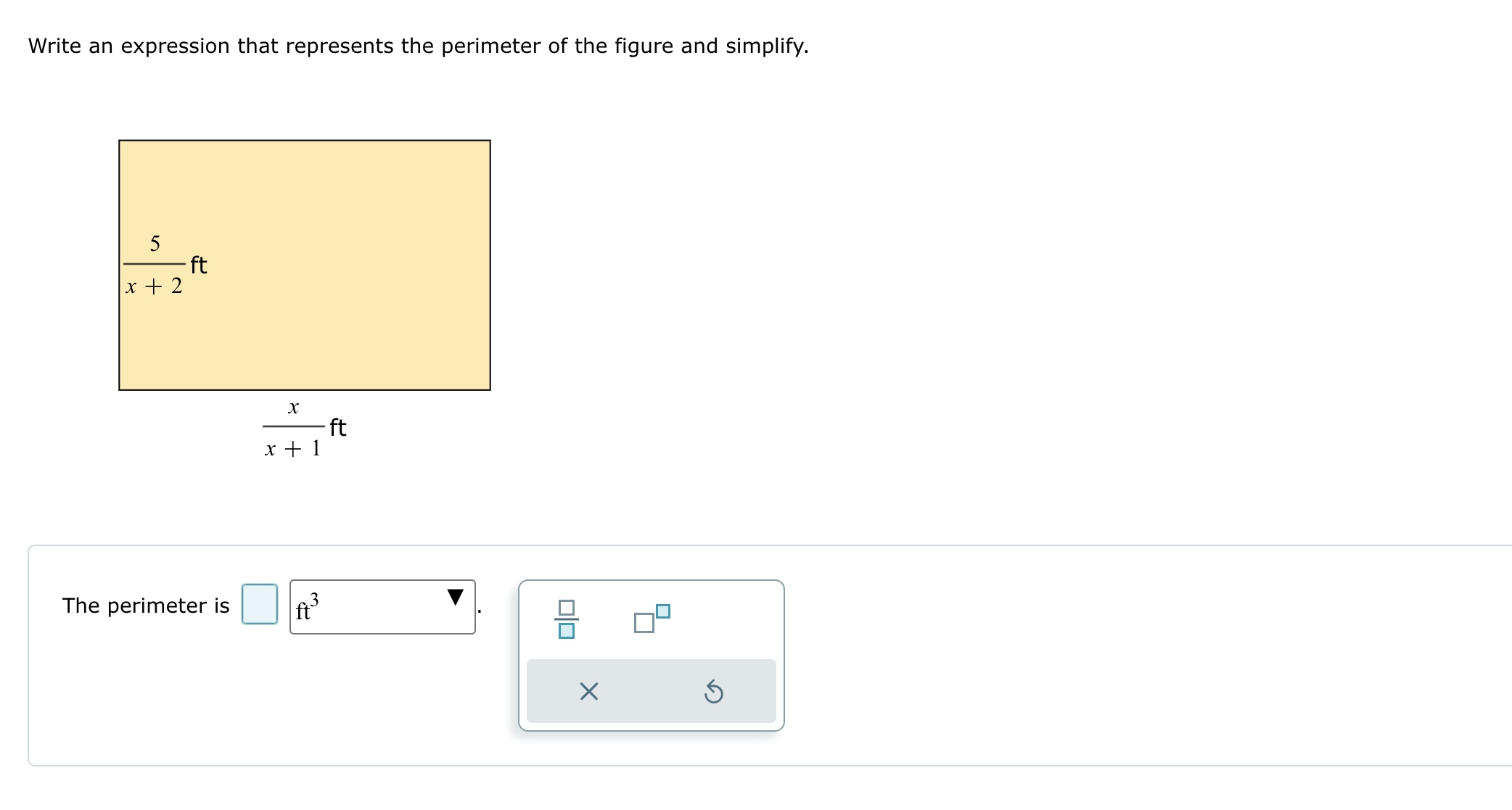 Solved Write an expression that represents the perimeter of | Chegg.com