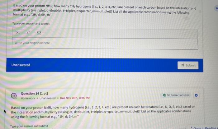 Solved answer the questions with my HNMR and specific labels | Chegg.com
