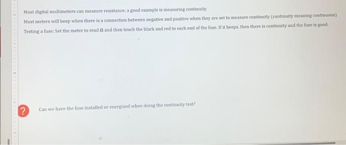 Solved Most digital multimeters can measure resistance, a | Chegg.com