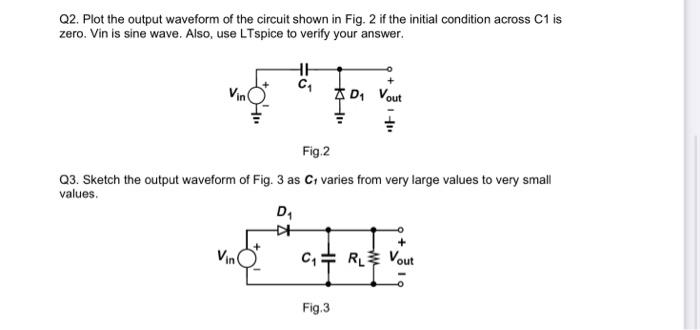 Q2 Plot The Output Waveform Of The Circuit Shown In