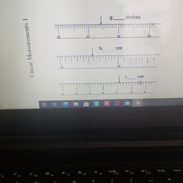 Solved Linear Measurements 2 Linear Measurements 1 1 g in j | Chegg.com