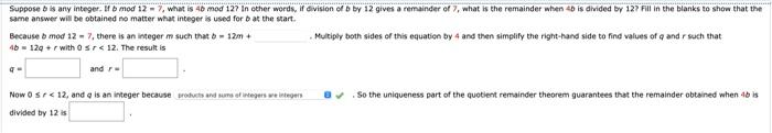 Solved same answer will be obtained no matter what integer | Chegg.com