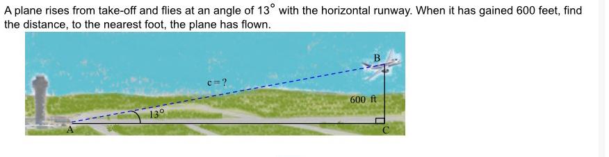 A plane rises from take-off and flies at an angle of | Chegg.com