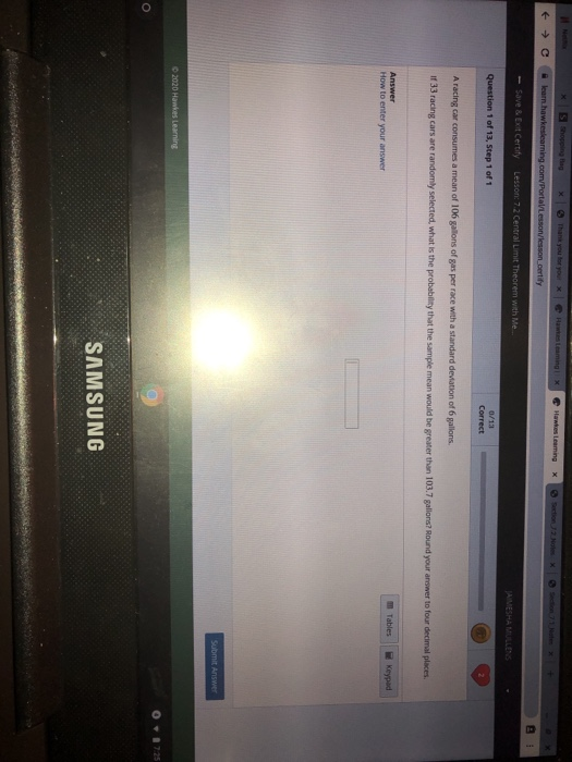 Solved € → C earn.hawkeslearning.comPortal Lesson/lesson | Chegg.com